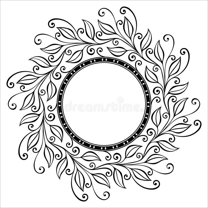 Beautiful Deco Floral Circle (Vector) Stock Vector - Illustration of ...