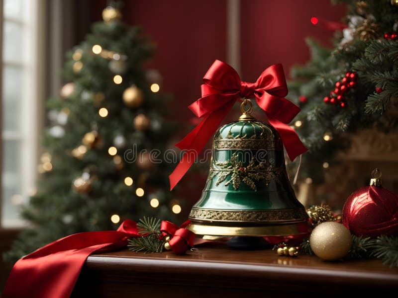 A Beautiful Decorated Christmas Bell Stock Image - Image of xmas ...