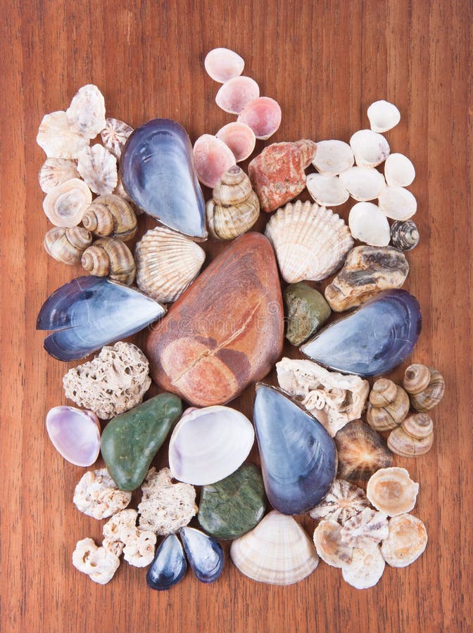 Beautiful Decoration of Colorful Stones and Shells Stock Photo - Image ...
