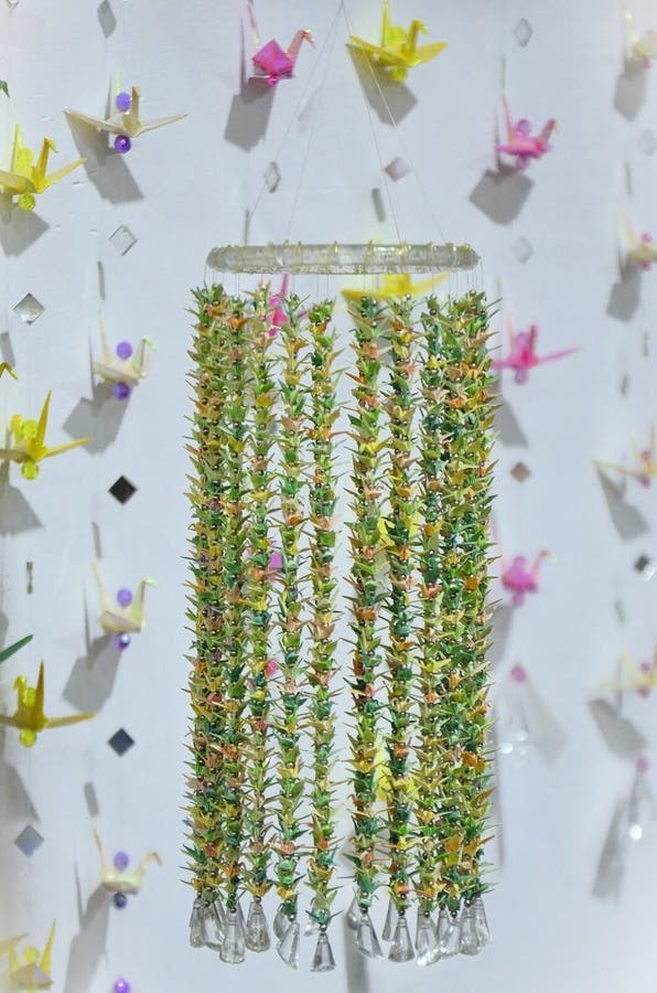 Beautiful Decoration of Mini Origami Tsuru Stock Photo - Image of idea ...
