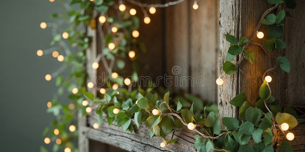 Beautiful Decoration of a Rustic Wooden Structure with String Lights ...