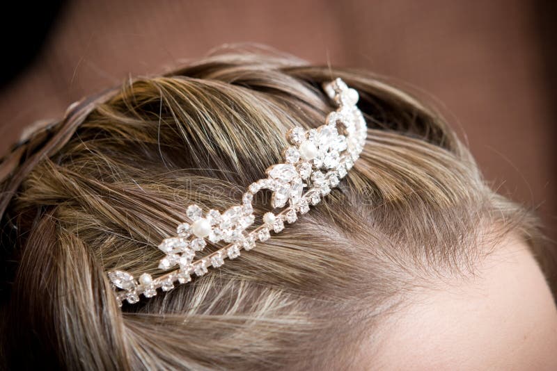 A Beautiful Decoration To the Hair Stock Image - Image of bride, hair ...