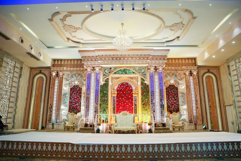 The Beautiful Decorations Cultural Program Stock Photo - Image of blue ...