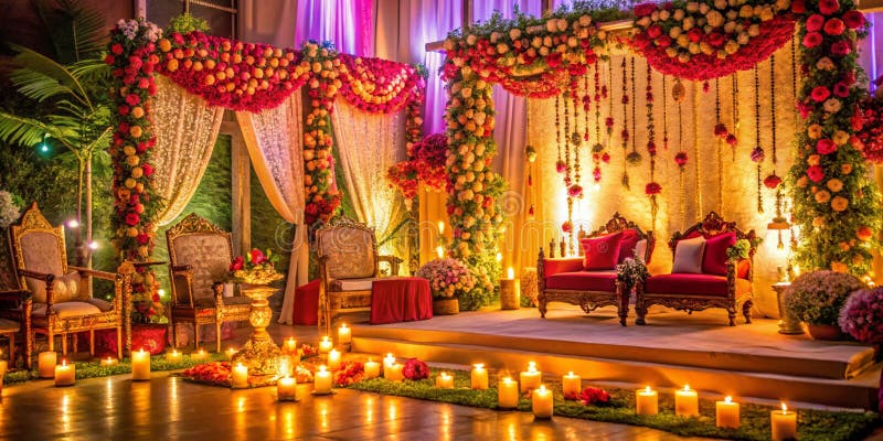 The Beautiful Decorations Cultural Program, Wedding Decorations, Props ...