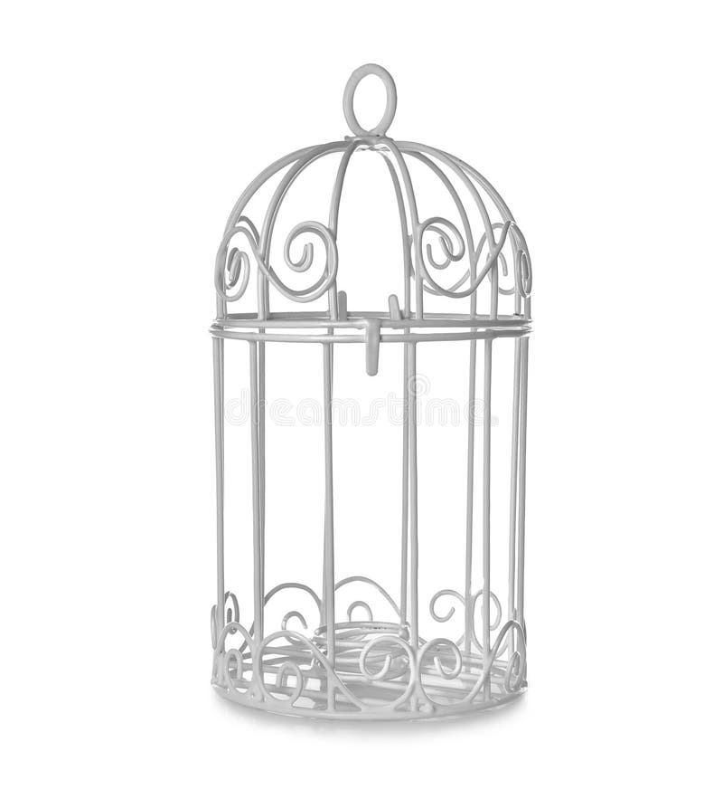 Beautiful Decorative Cage, Isolated on White Stock Photo - Image of ...
