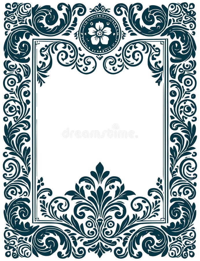 Beautiful Decorative Colorful Floral Border Background Stock ...