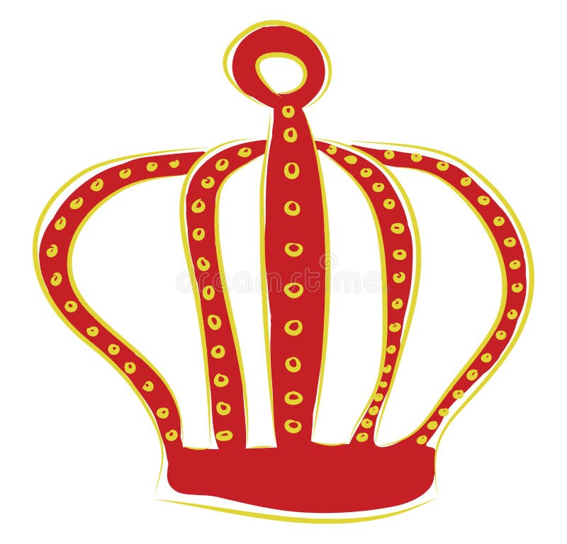 A Red Crown, Vector or Color Illustration Stock Illustration ...