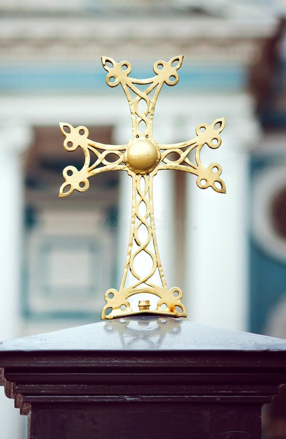 Beautiful Decorative Iron Cross, the Design Element of the Building ...