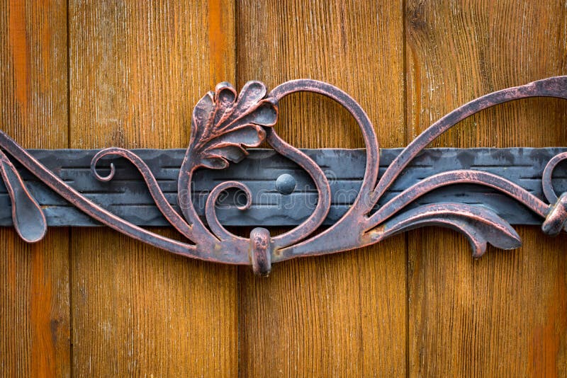 Beautiful Decorative Metal Elements Forged Wrought Iron Gates Stock ...