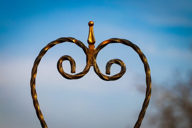 Beautiful Decorative Metal Elements Forged Wrought Iron Gates Stock ...