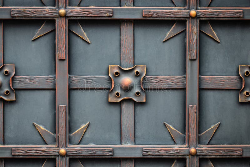 Beautiful Decorative Metal Elements Forged Wrought Iron Gates Stock ...