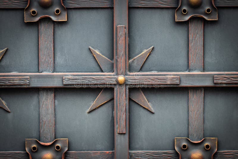 Beautiful Decorative Metal Elements Forged Wrought Iron Gates Stock ...