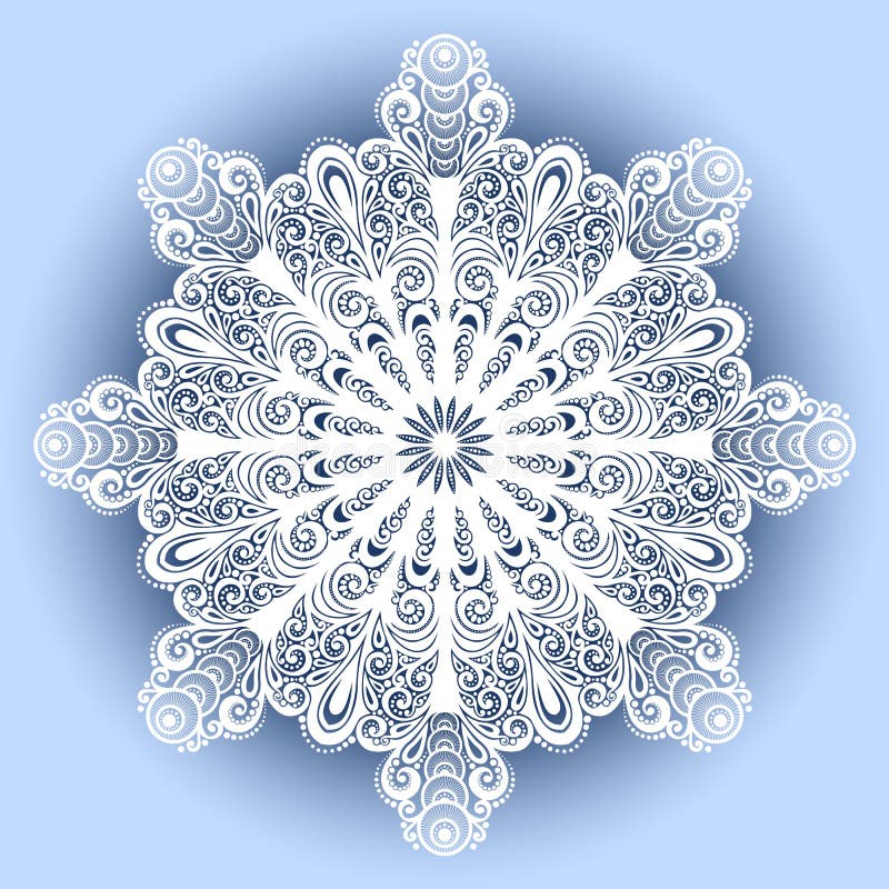 Snowflake Made of Precious Stones on Black Background Stock Vector ...