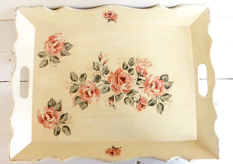 Beautiful Decorative Tray Handmade Stock Photo - Image of pattern ...