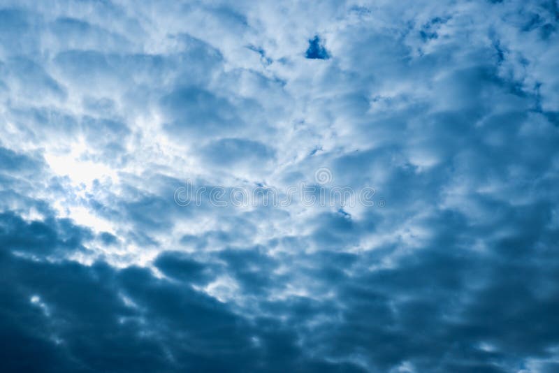 Beautiful, Deep Blue Sky with Clouds Nature Background Stock Photo ...