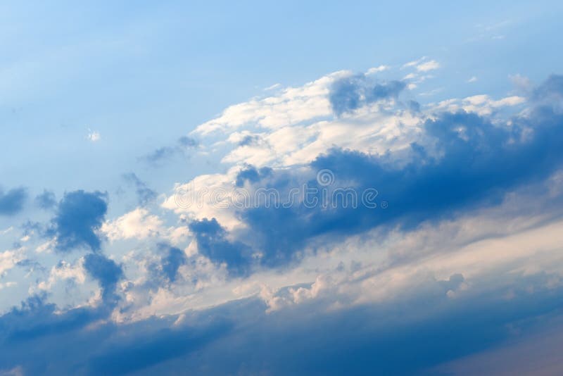 Beautiful Deep Blue Sky with White Clouds. Sunny Day. Stock Image ...