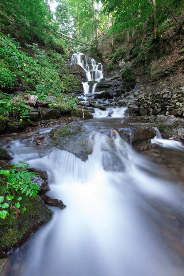 Beautiful Deep Forest Waterfall Stock Photo - Image of landscape, green ...