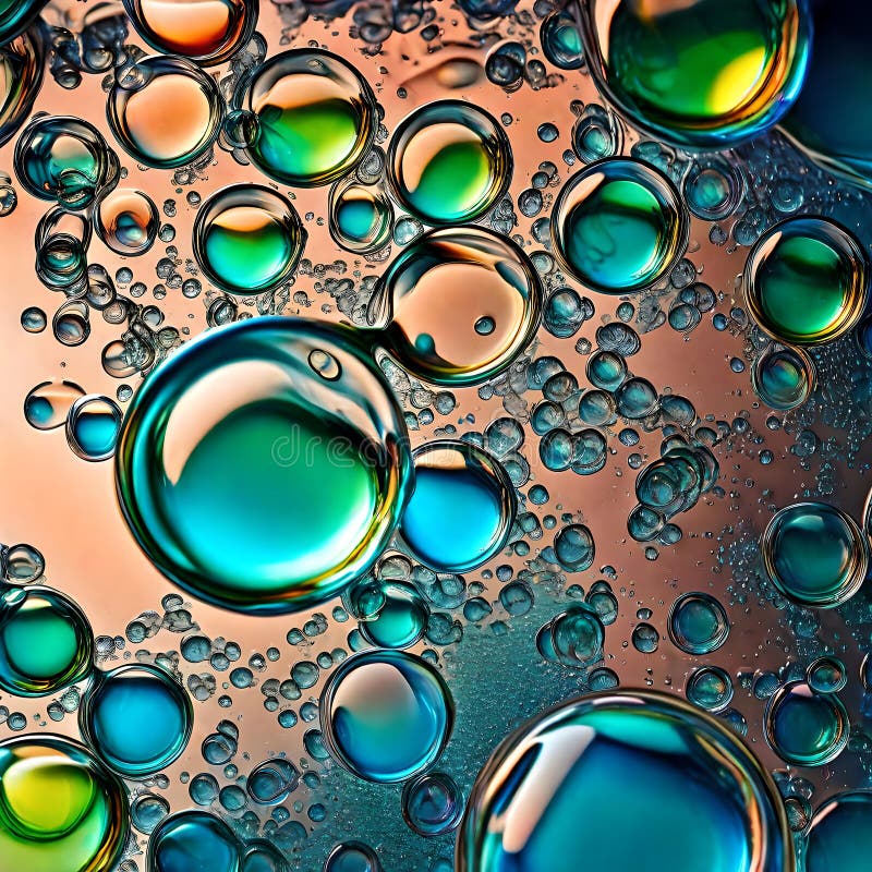 Beautiful Delicate Bubbles - Ai Generated Image Stock Illustration ...