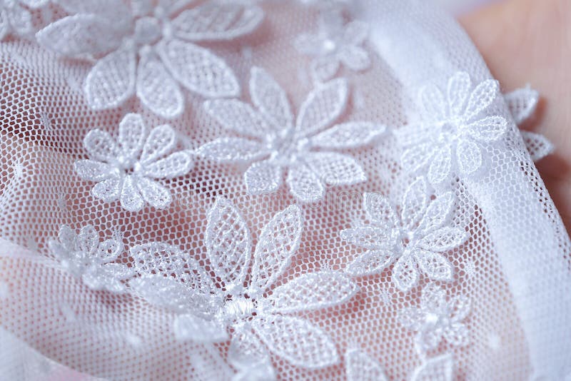 Beautiful Delicate Openwork White Lace in Hand Stock Image - Image of ...