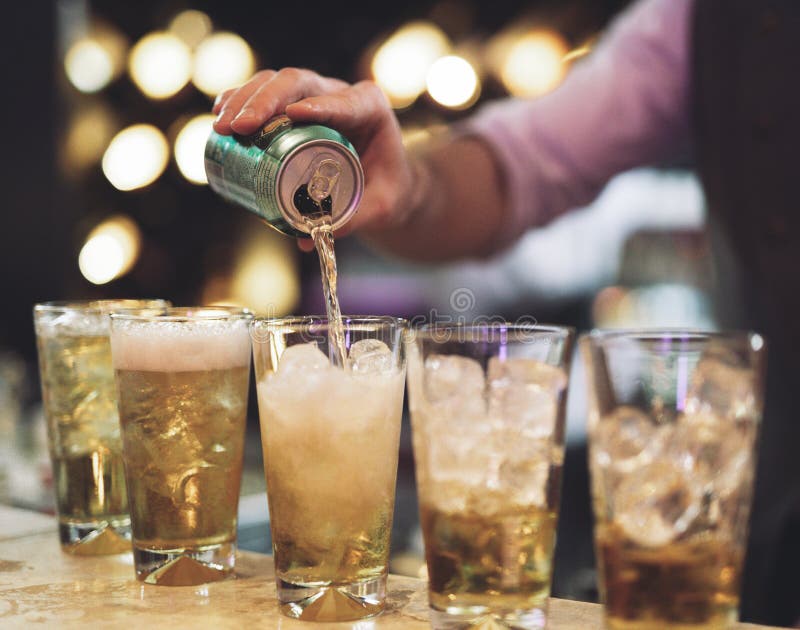 Beautiful and Delicious Alcoholic Cocktails Prepared at the Bar by the ...