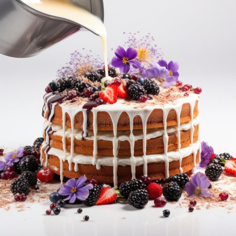 Beautiful Delicious Cake Made by Yourself. Stock Photo - Image of plate ...