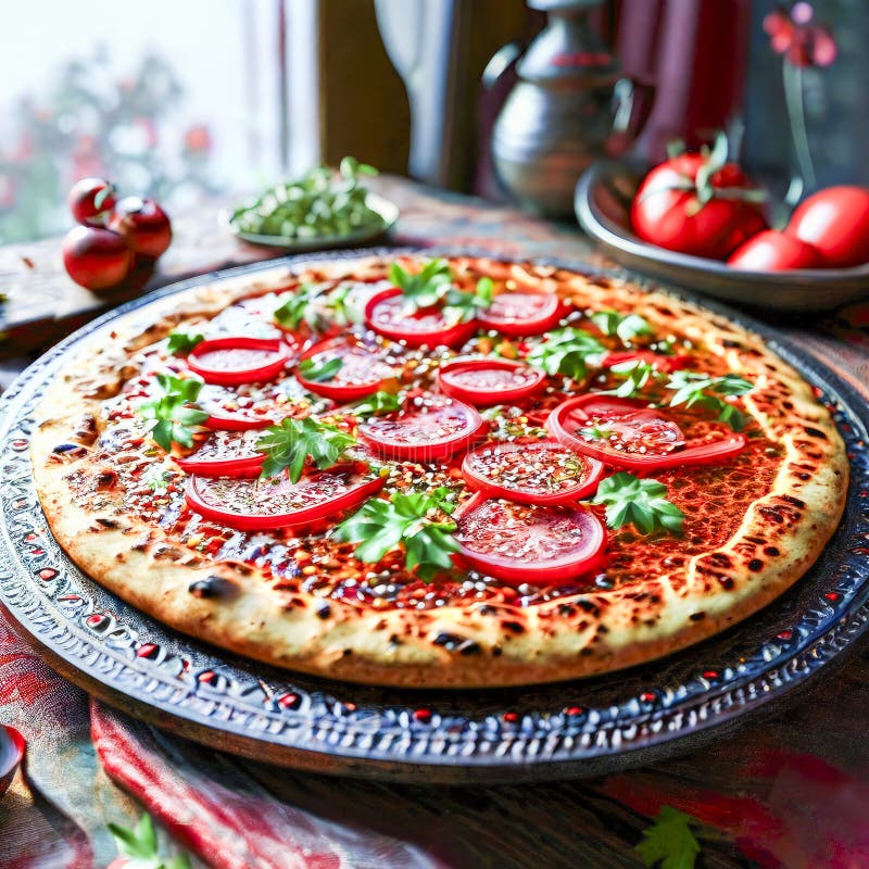 Beautiful Delicious Pizza Close-up. Generate Ai Stock Image - Image of ...