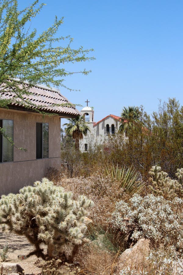 Beautiful Desert Church stock image. Image of cacti, detail - 26080443