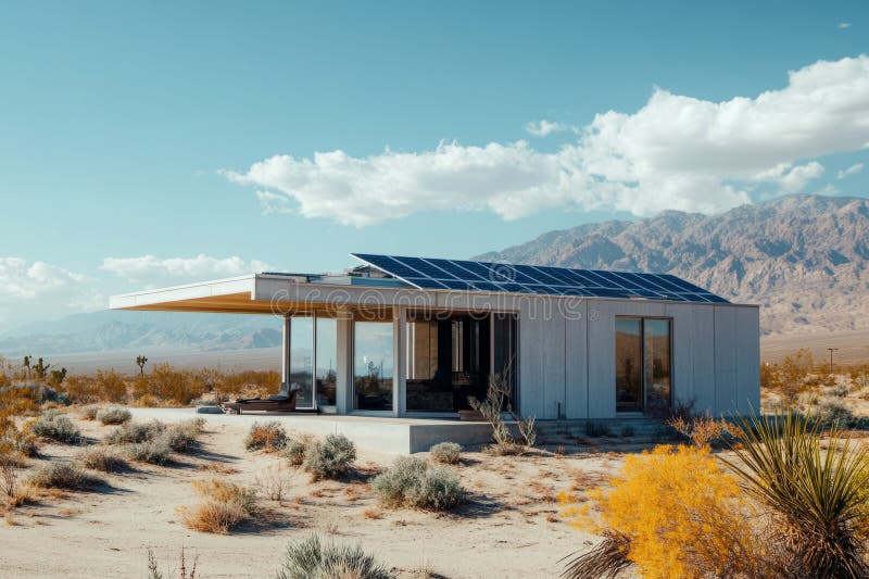 A Modern House in the Desert Stands Out with Its Sleek Architecture ...