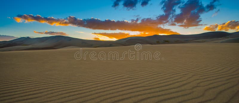 Beautiful Desert Sunset stock photo. Image of landscape - 63575968