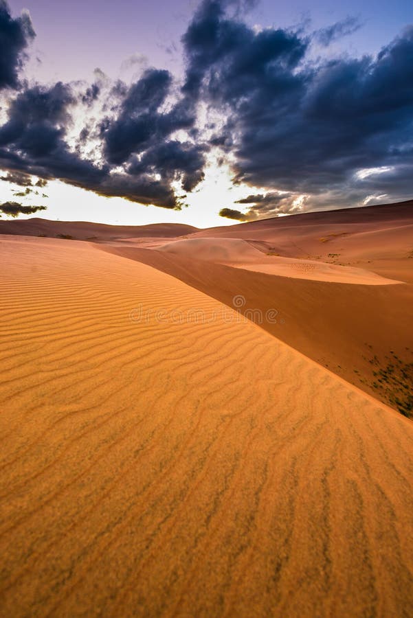 Beautiful Desert Sunset stock image. Image of heat, desolate - 63576029