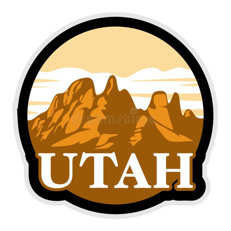 Beautiful Desert Views in Utah State Stock Illustration - Illustration ...