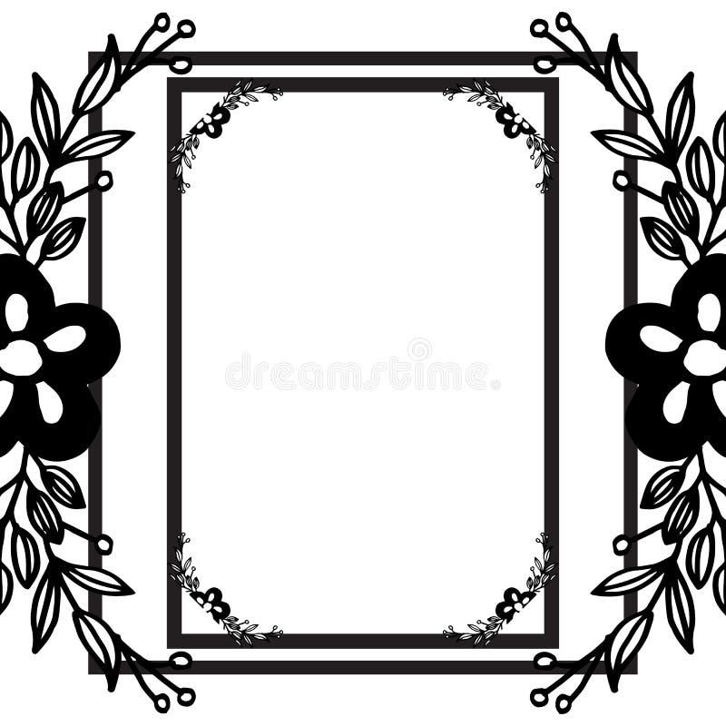 Beautiful Design Card, Crowd Flower Frame. Vector Stock Vector ...