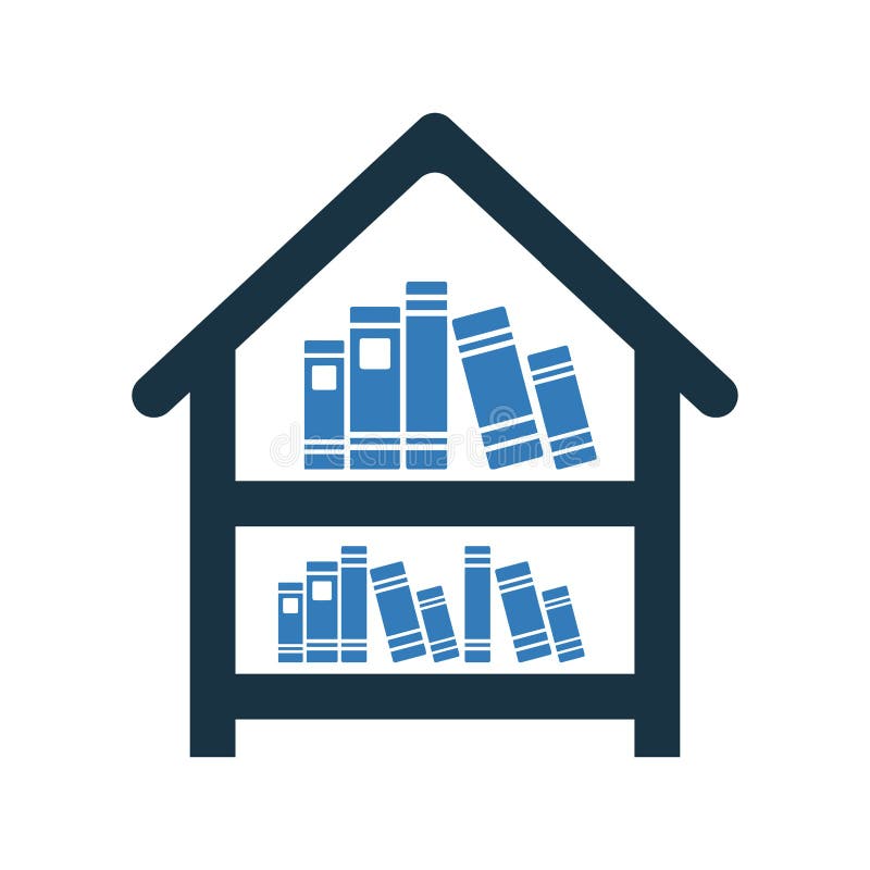 Icon Bookshelf with Drawer and Cupboard Vector on Black Background ...