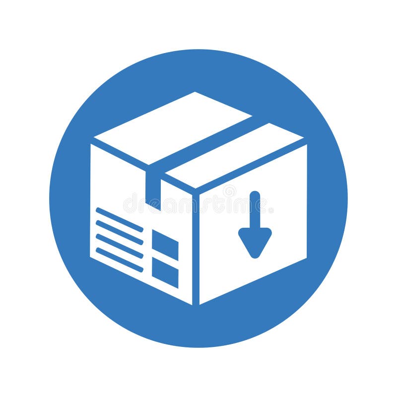Parcel Blue Outline Icon, Box, Carton, Package Design Stock Vector ...