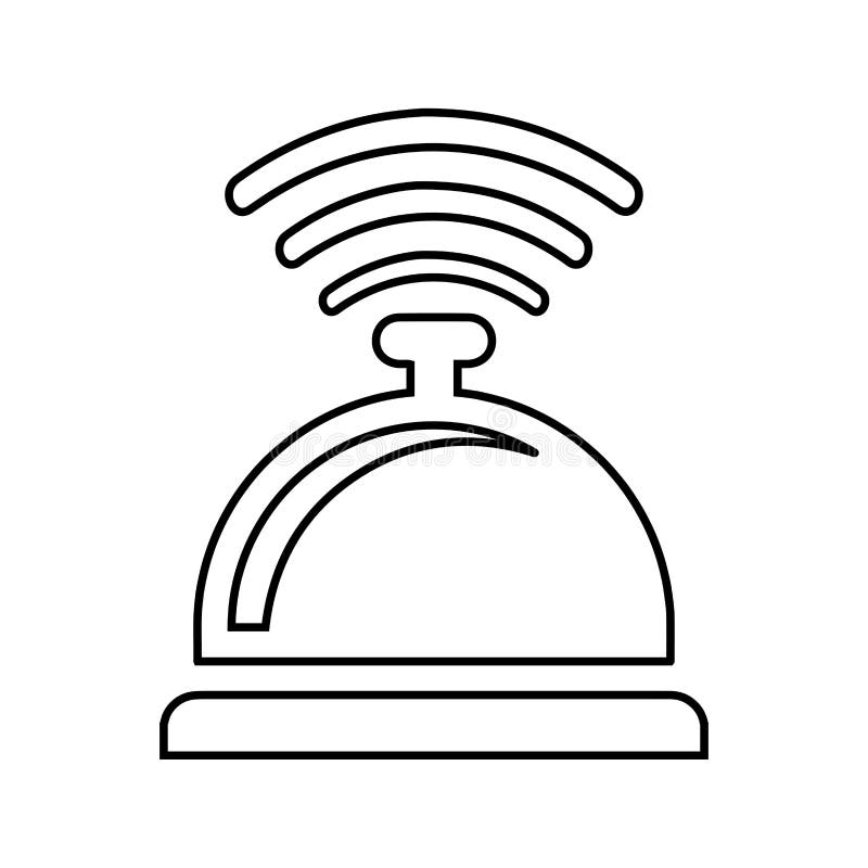 Table Bell Icon, Call, Reminder / Blue Color Stock Illustration ...