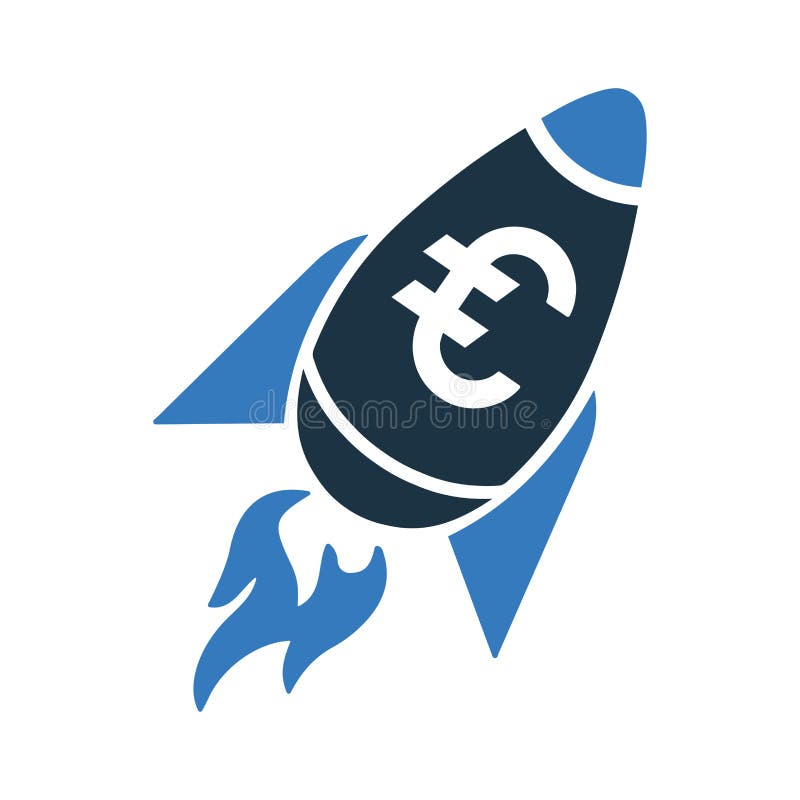 European Rocket Technology Icon. Glyph Vector Isolated on a White ...