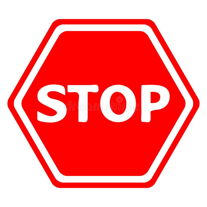 Stop Sign Frame stock illustration. Illustration of invitation - 1655920
