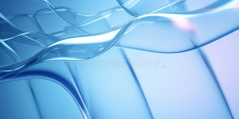 Beautiful Design Template with Glass Light Blue Band on Soft Blue ...