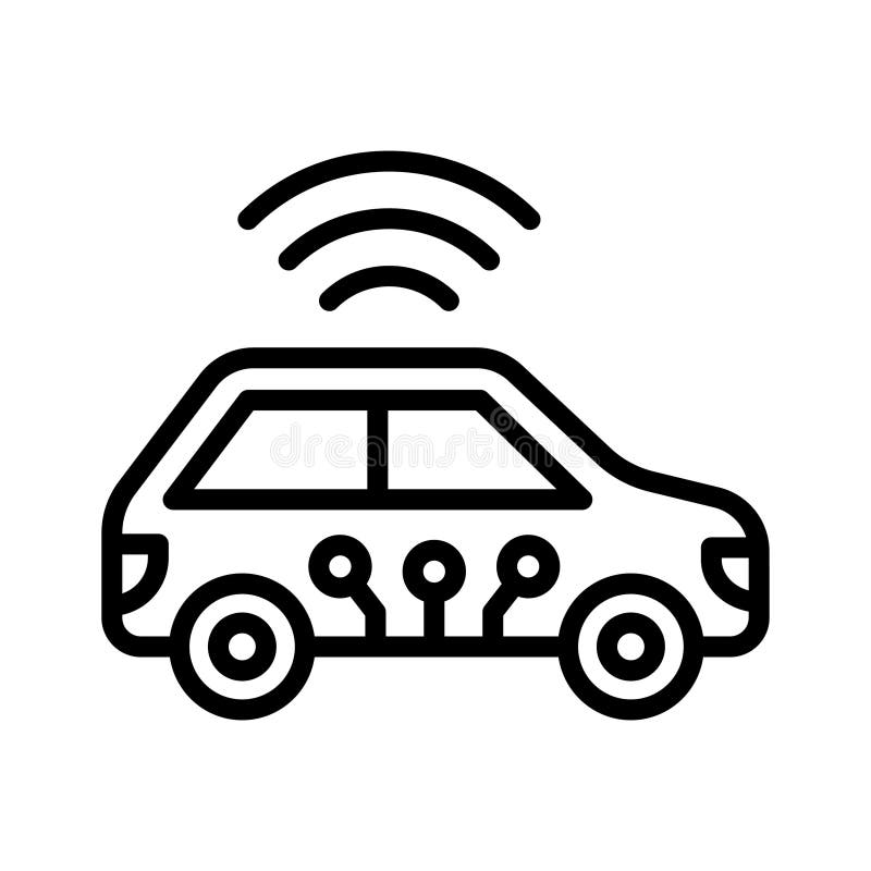 Beautiful Designed Smart Car Icon, Ai Automobile Technology Stock ...