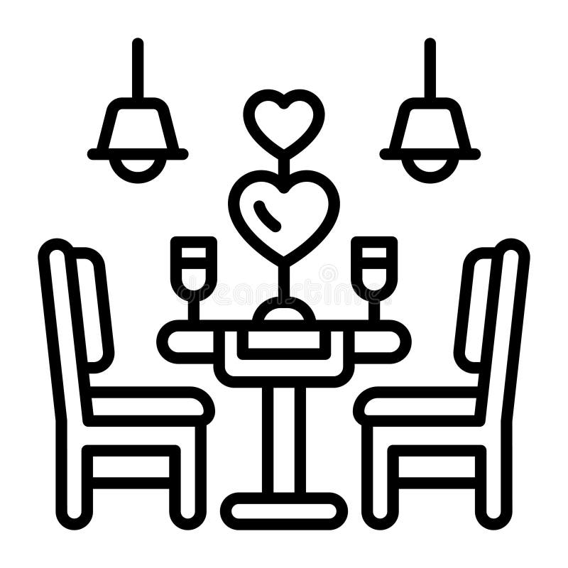 Beautiful Designed Vector of Romantic Dinner, Ready To Use Icon Stock ...