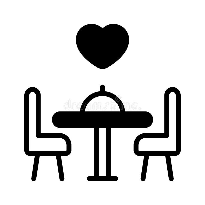 Beautiful Designed Vector of Romantic Dinner, Ready To Use Icon Stock ...