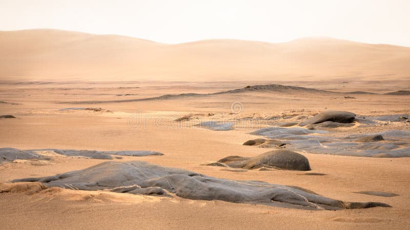 A Beautiful, Desolate Scene at Skeleton Coast, Namibia. Stock Photo ...