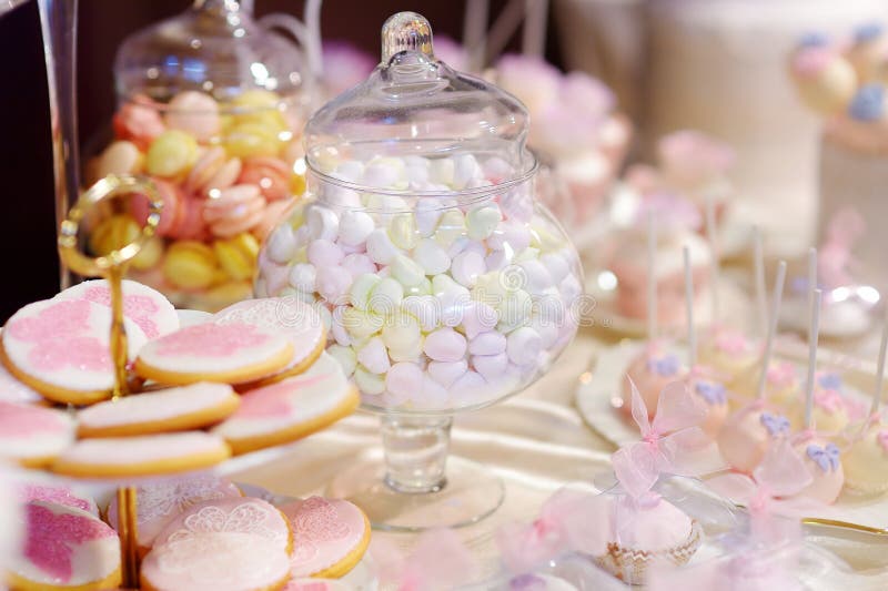 Beautiful Desserts, Sweets and Candy Table Stock Photo - Image of ...