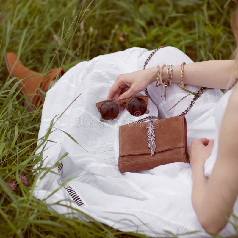 Beautiful Details in the Style of a Boho Stock Image - Image of grass ...