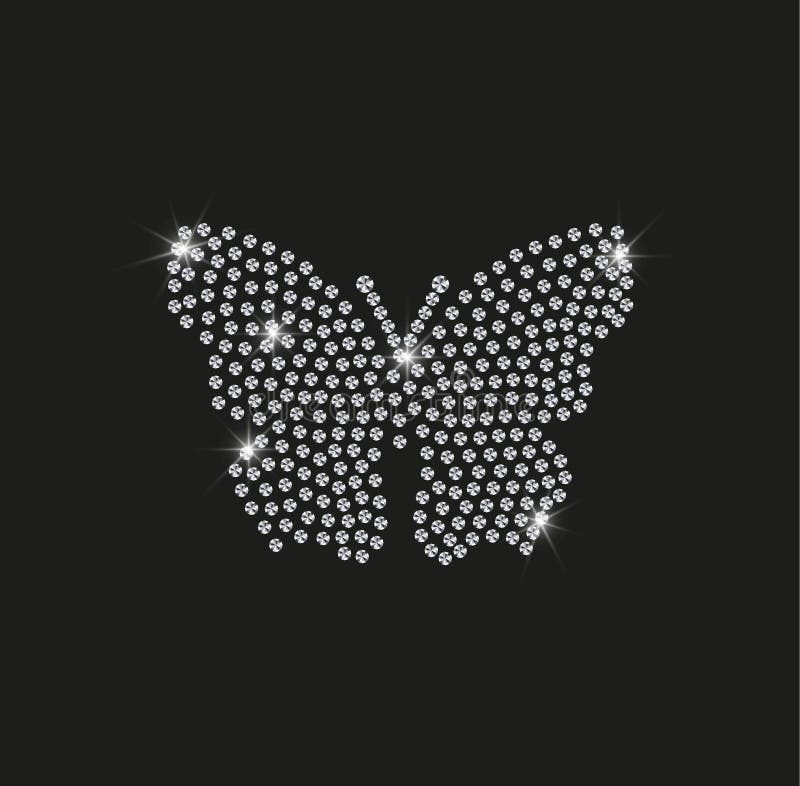 Beautiful Diamond Butterfly, Vector Illustration Stock Vector ...
