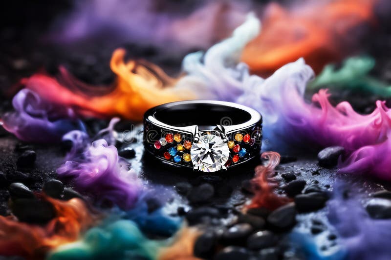 Beautiful Diamond Ring on Background Stock Image - Image of decorative ...