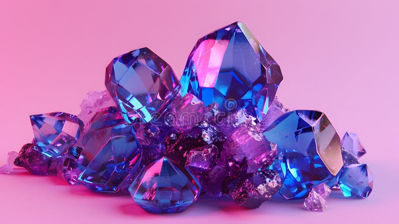 Beautiful Diamond Stones on Studio Background Stock Illustration ...