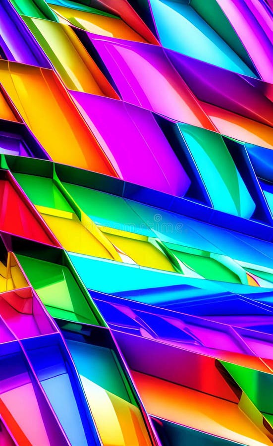 Beautiful and Colorful Technological Illustration Pattern Ai Generated ...