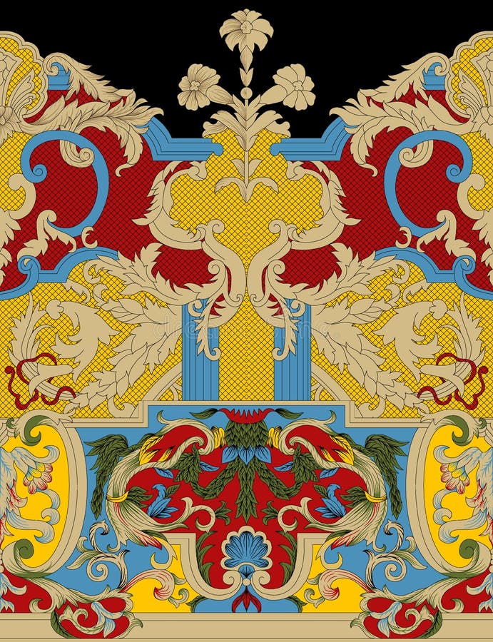 Beautiful Digital Landscape with Cyclist and Mountains. Stock ...