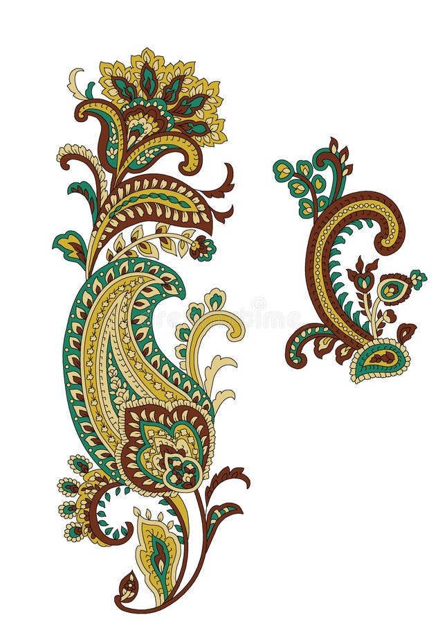A Beautiful Digital Paisley Design for Textile with Beautiful Colors ...